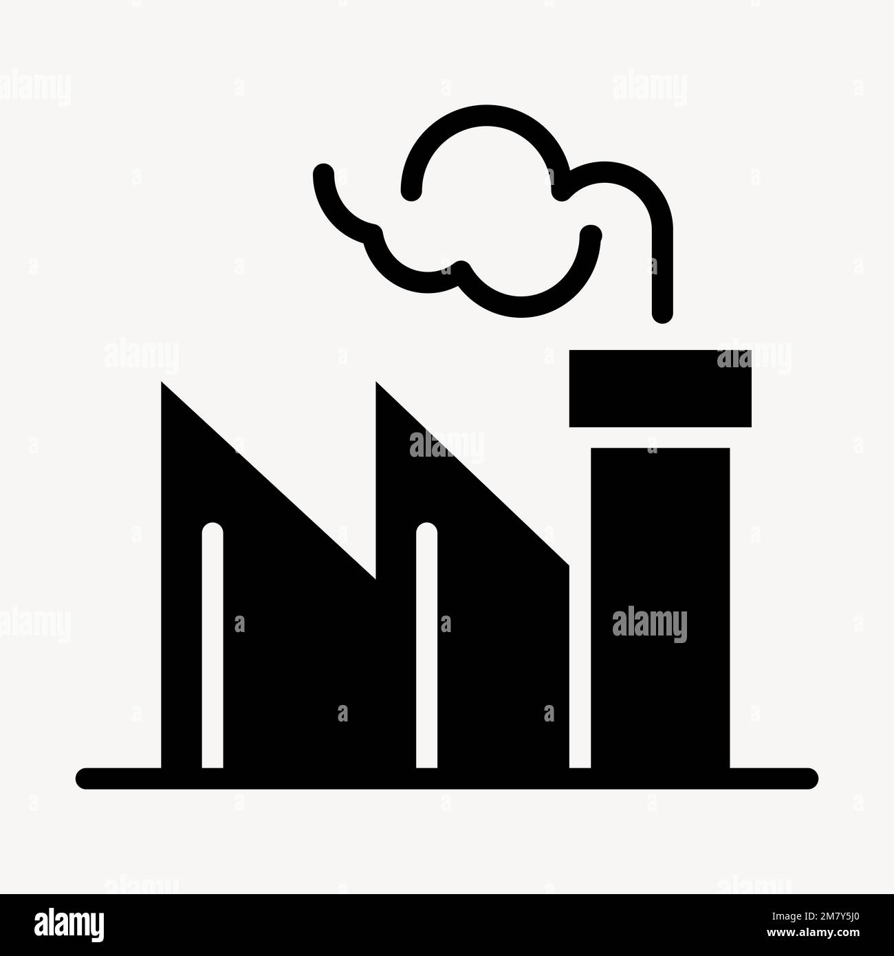 Coal fired power station air pollution Stock Vector Images - Alamy