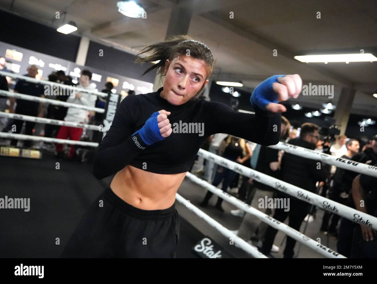 Faith Ordway during a media work out at Crystal House, London. Picture ...