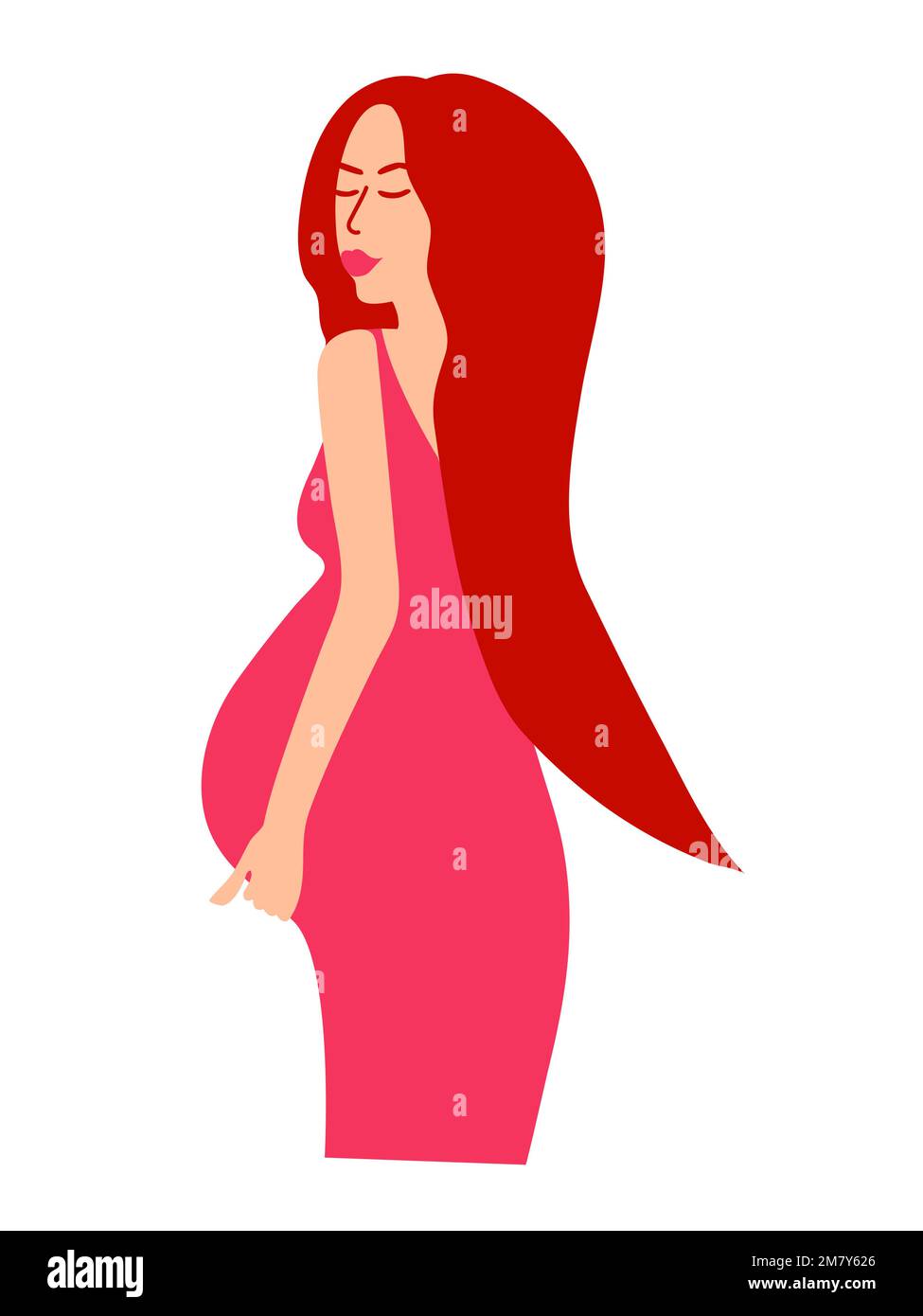 Vector Pregnant Woman Illustration Stock Vector Image And Art Alamy