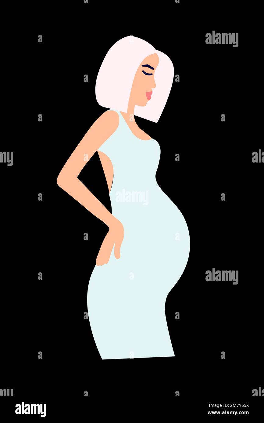 Vector pregnant woman illustration Stock Vector Image & Art - Alamy