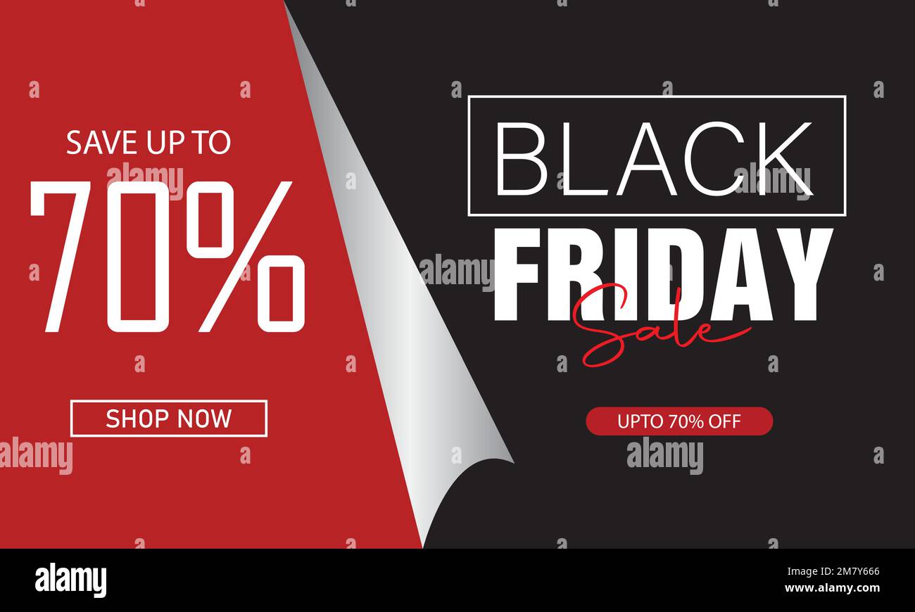 Black Friday sale banner with Papercut Style Stock Vector Image & Art ...