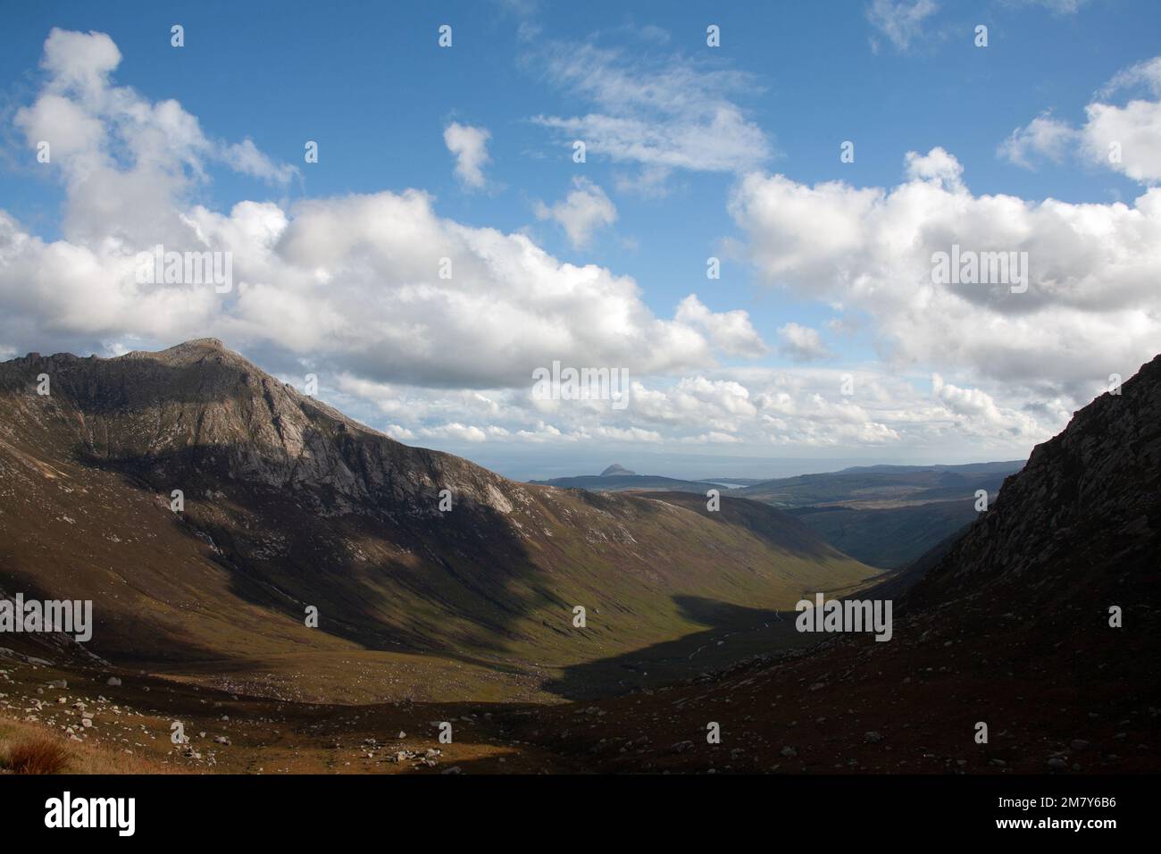 Evening view of Goat Fell viewed from Glen Rosa The Isle of Arran ...