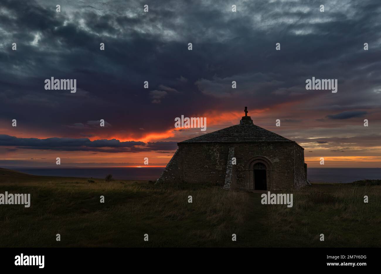 St Aldhelm's Chapel, Worth Matravers Stock Photo - Alamy