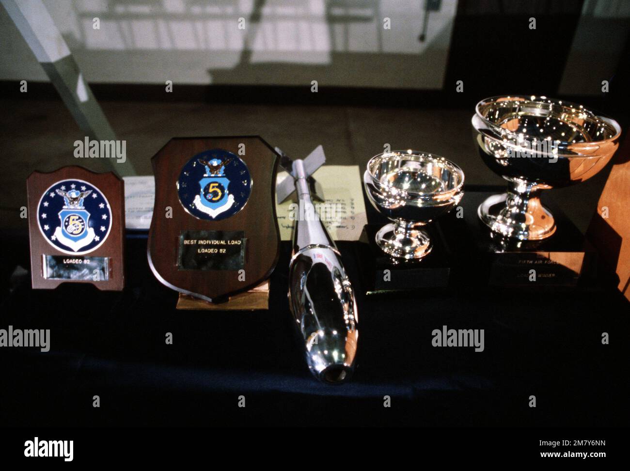 Trophies that will be awarded to the winning teams during Sabre Spirit ...