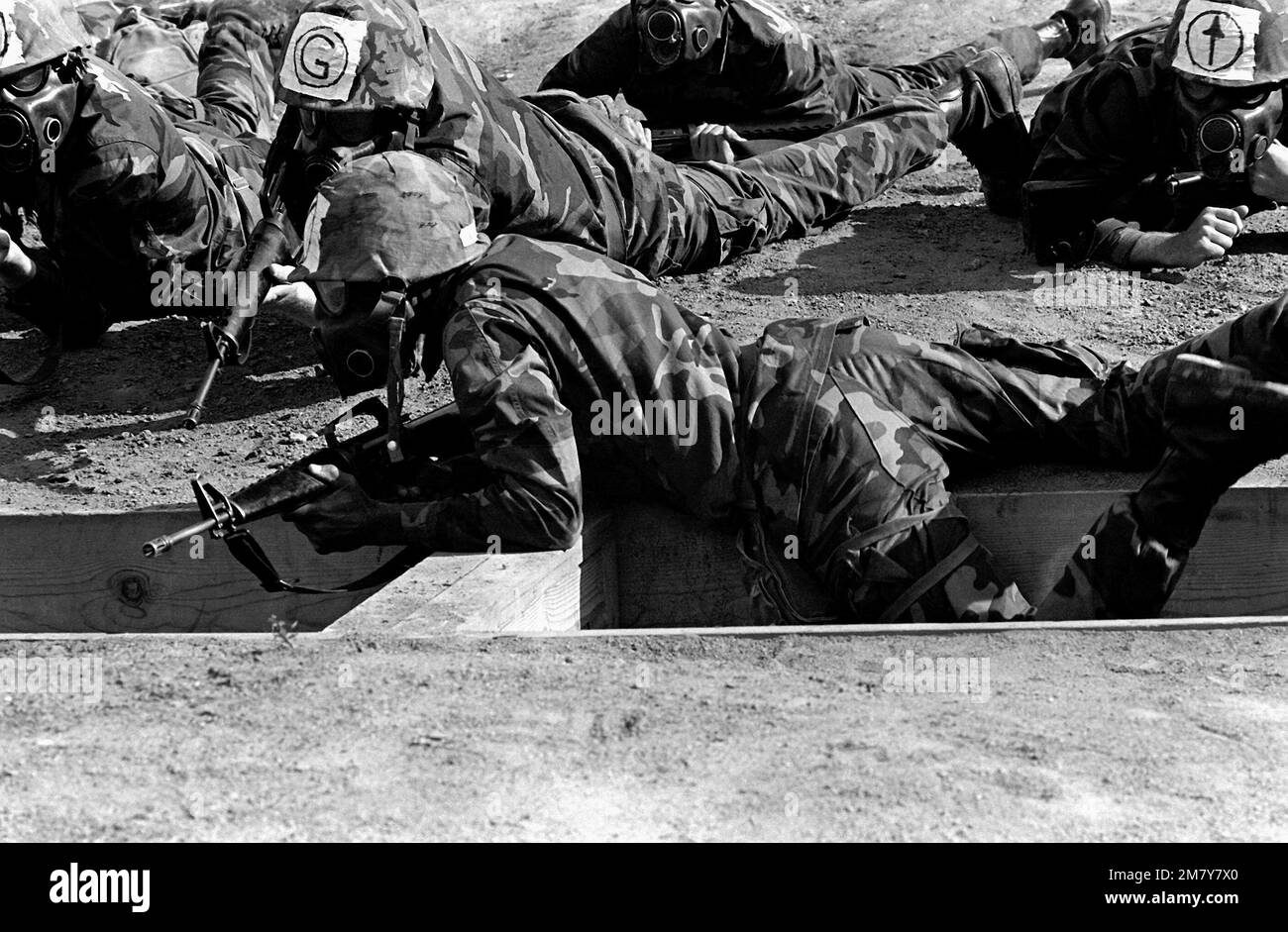 Marine recruits of Series 3097, Company A, are carrying their M-16A1 ...