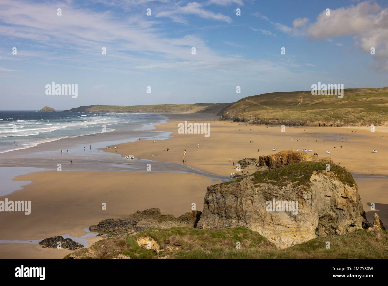 Perranporth Beach, Cornwall Stock Photo - Alamy