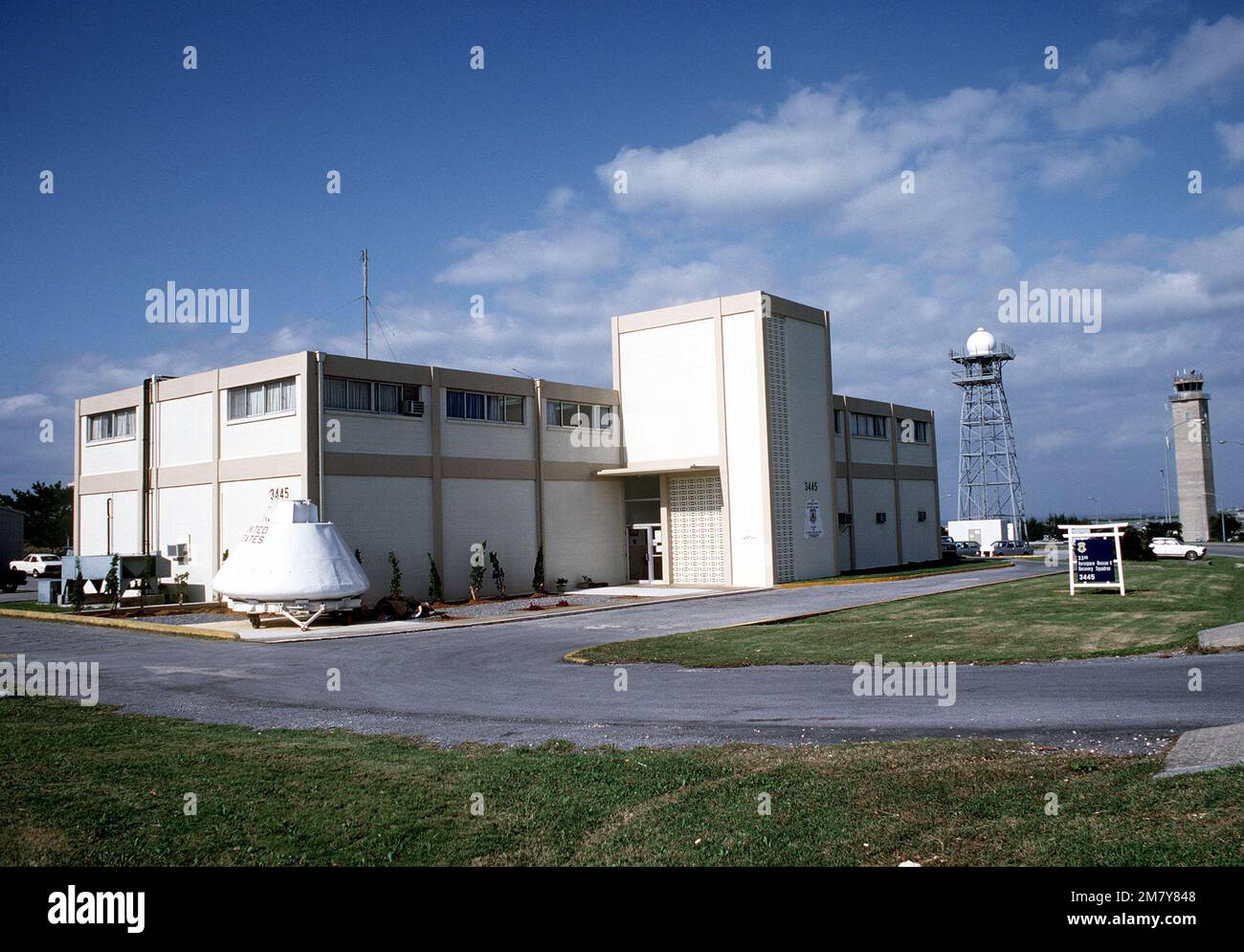 An exterior view of the headquarters building of the 33rd Aerospace ...