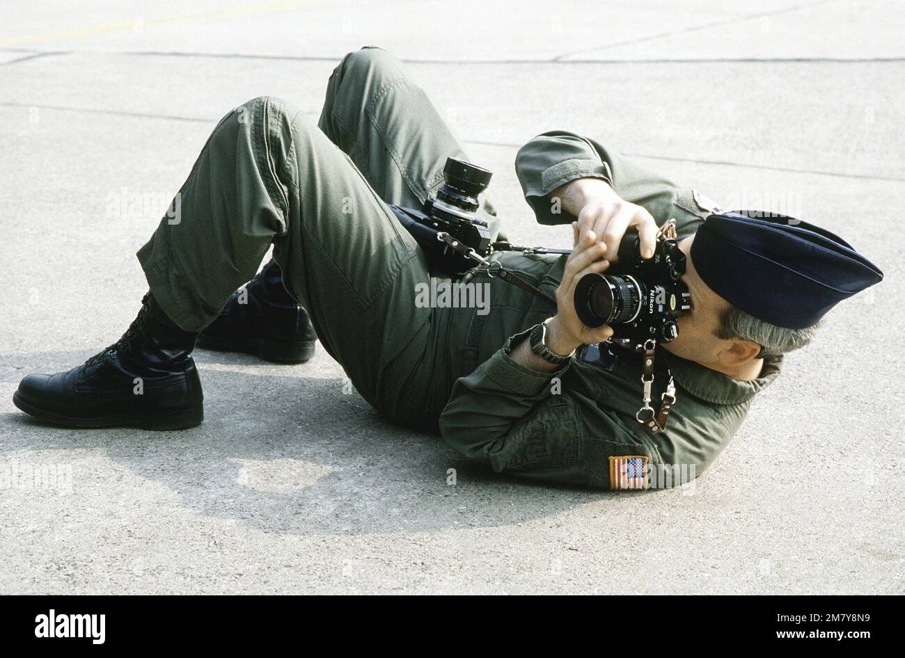 Aerospace Audiovisual Service photojournalist, MSGT Pat Nugent, wearing ...