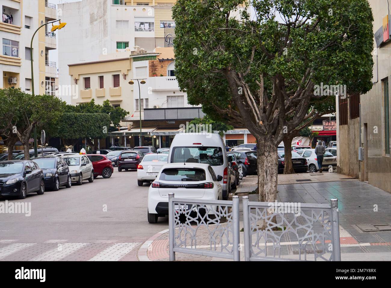 Cars in an old Moroccan street in Meknes Stock Photo - Alamy