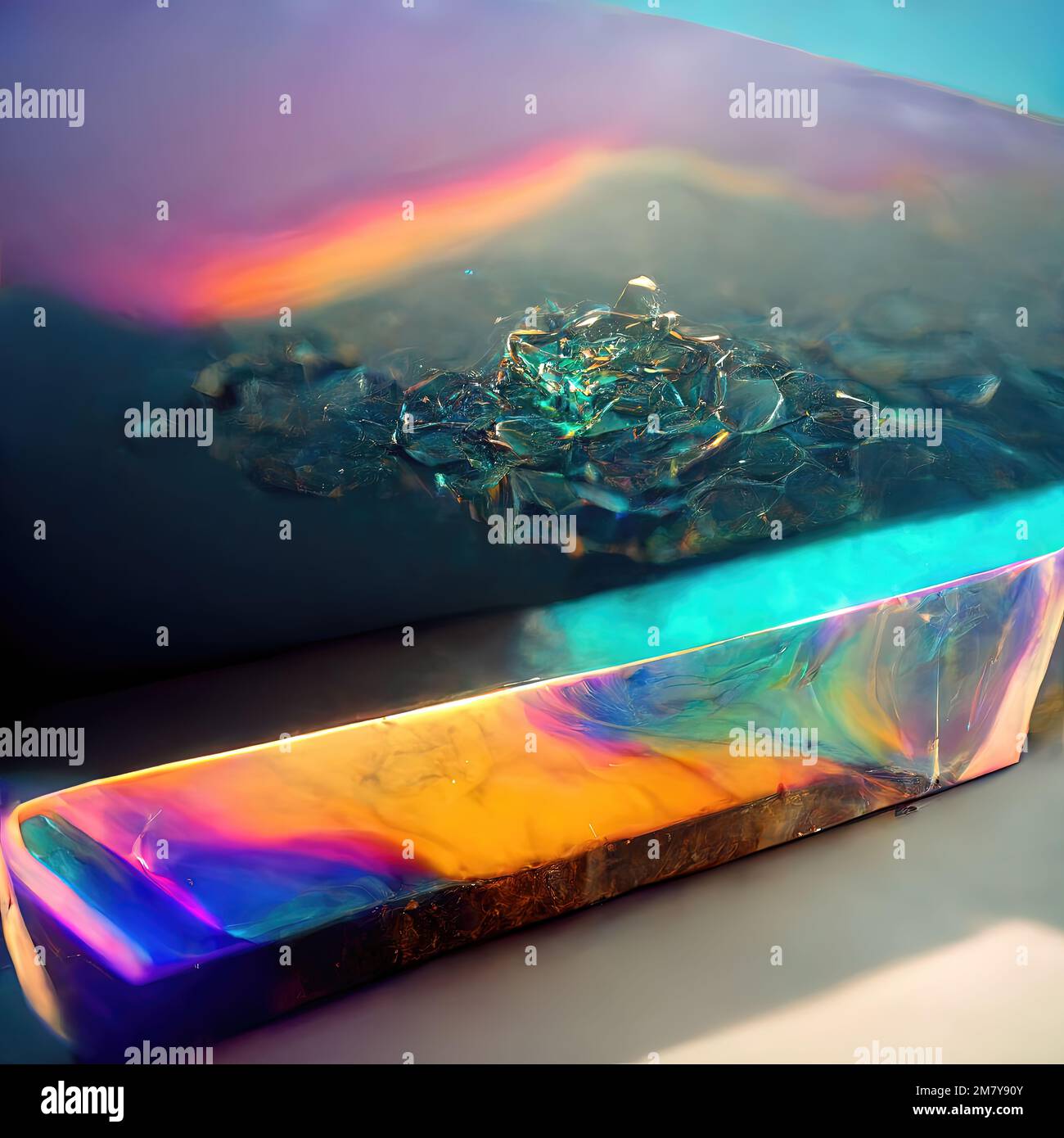 Striking oil and glass reflections and refractions, background design ...