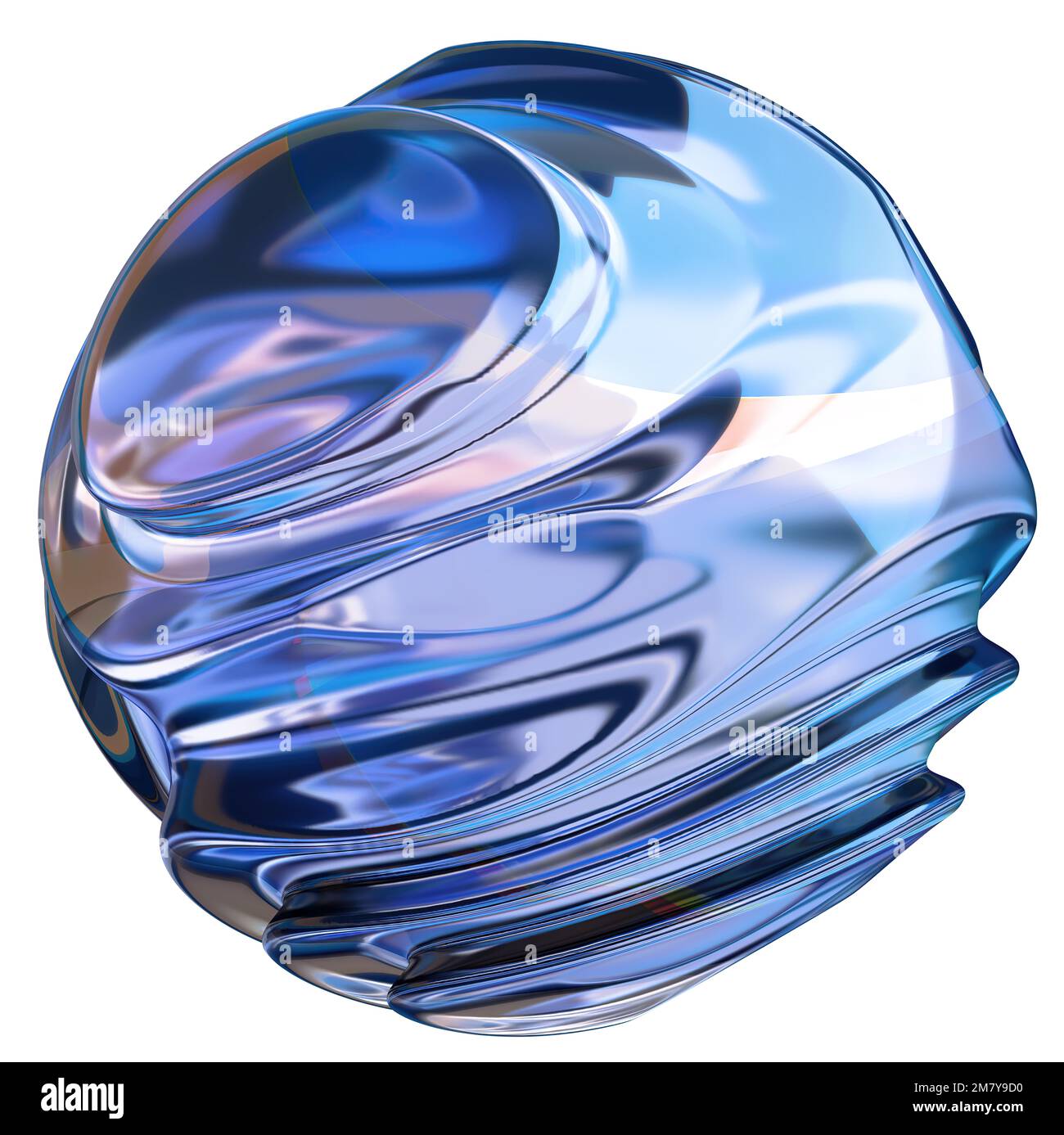 Blue Spherical geometry with metallic organic wave pattern Abstract ...