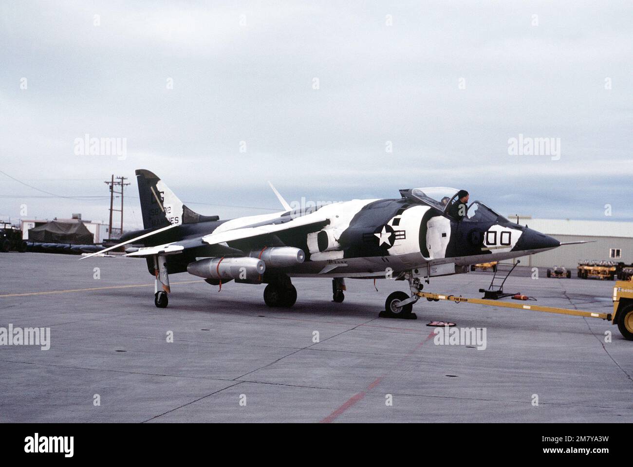 A right side view of a Marine Light Attack Squadron 231 (VMA-231) AV-8B ...