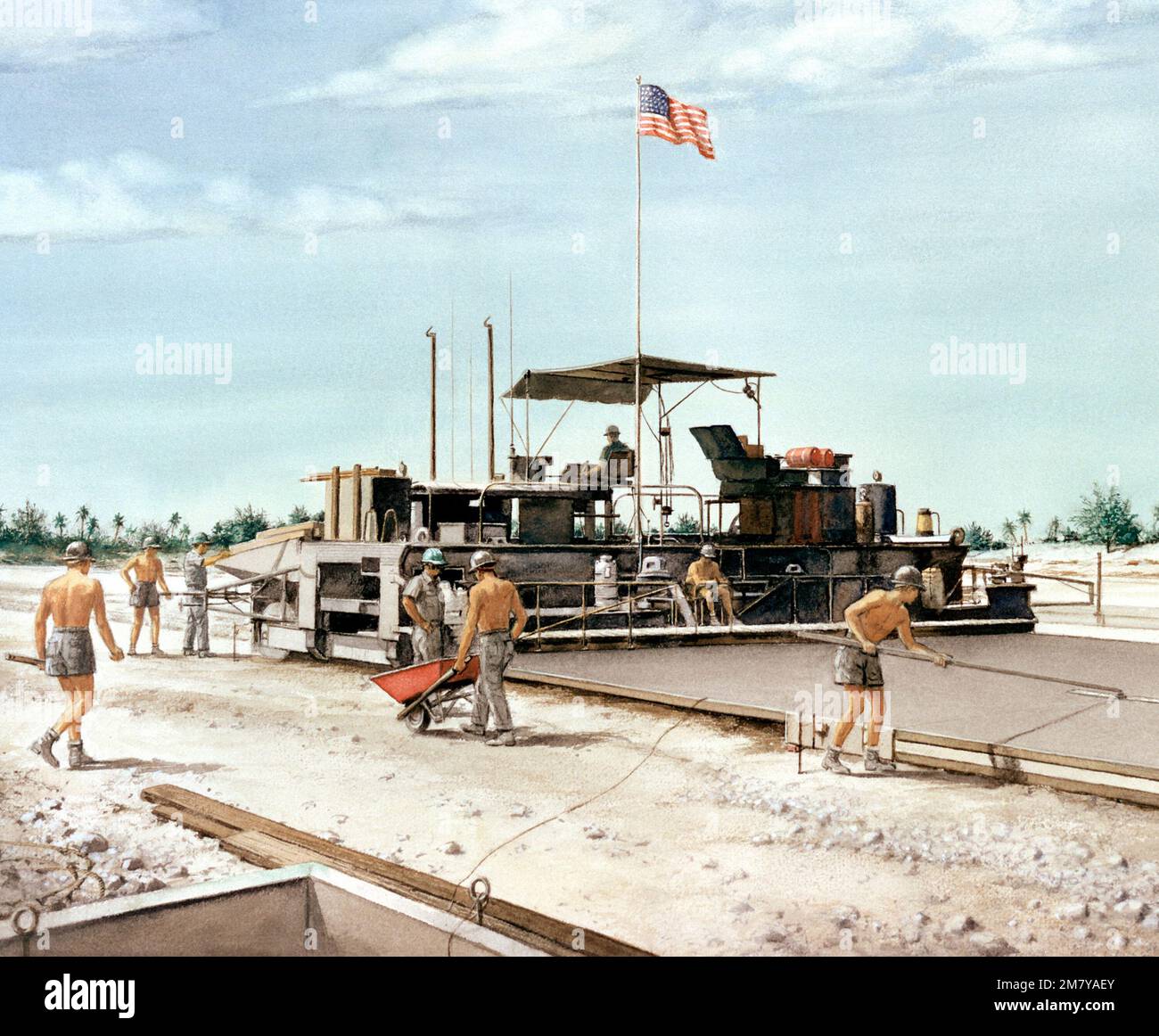 Artwork: "Paving the Runway" Artist: Gene Klebe, 1979-17. Country ...