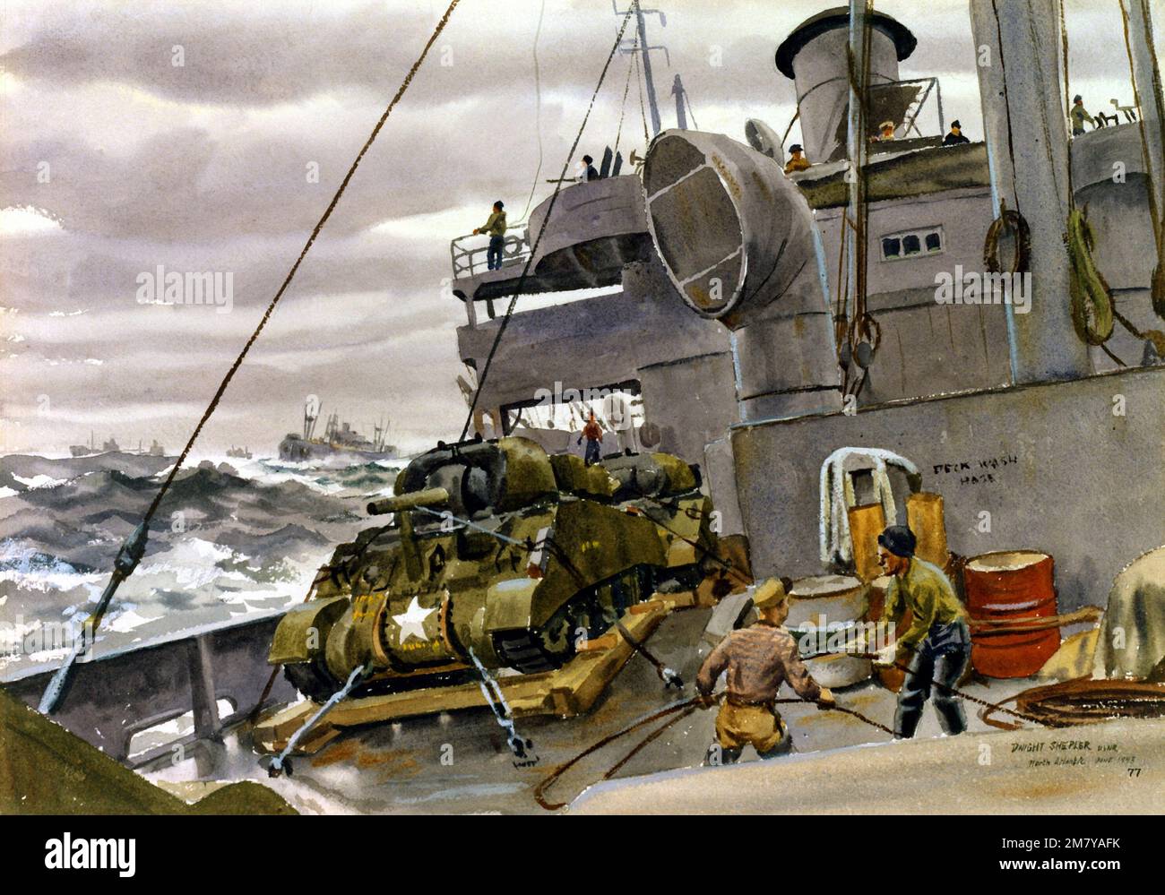 Artwork: "Cargo of Attack" Artist: Dwight C. Shepler #77. Country ...