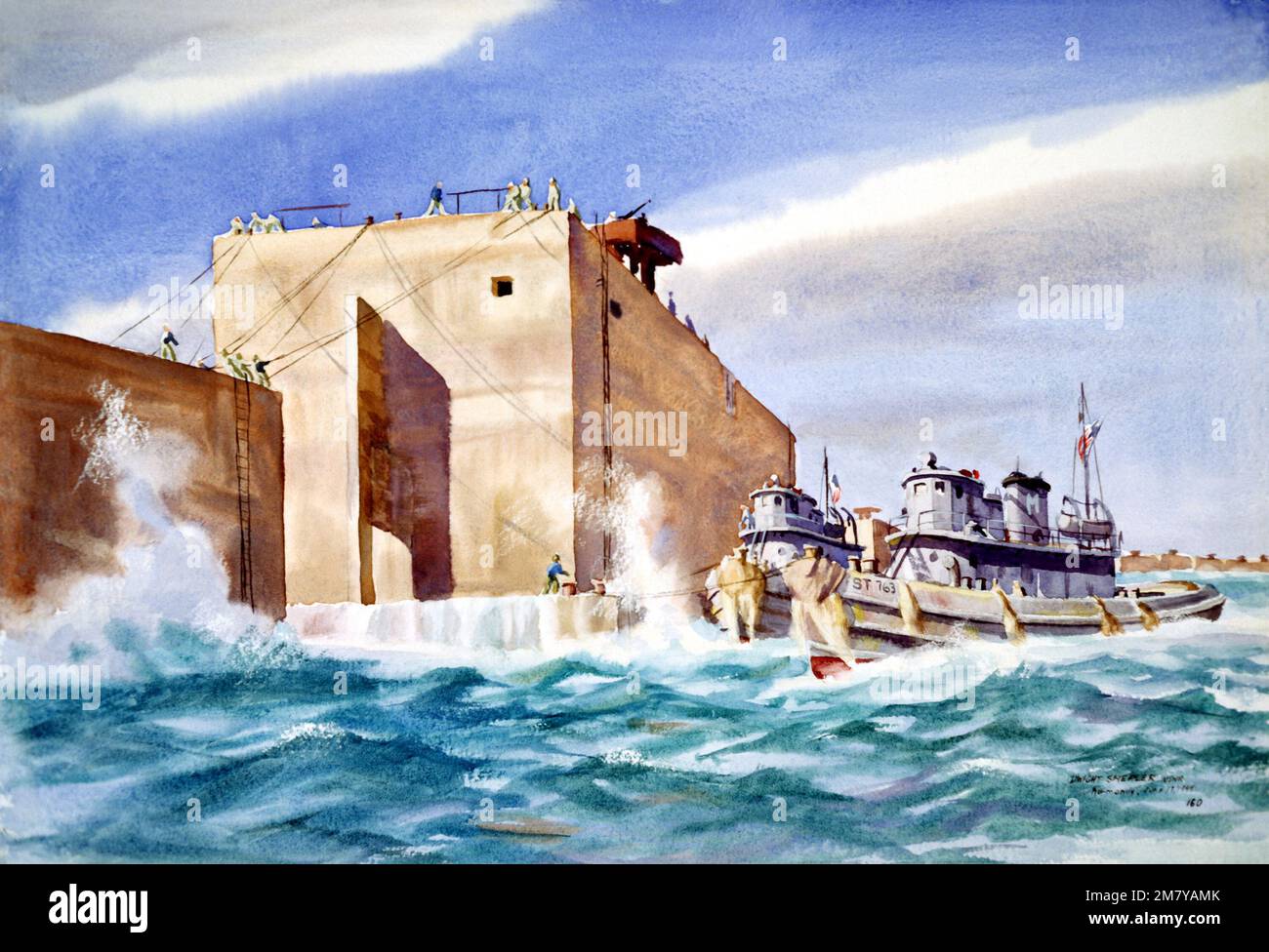 Artwork: "Sinking the Breakwater" Artist: Dwight C. Shepler #160 ...