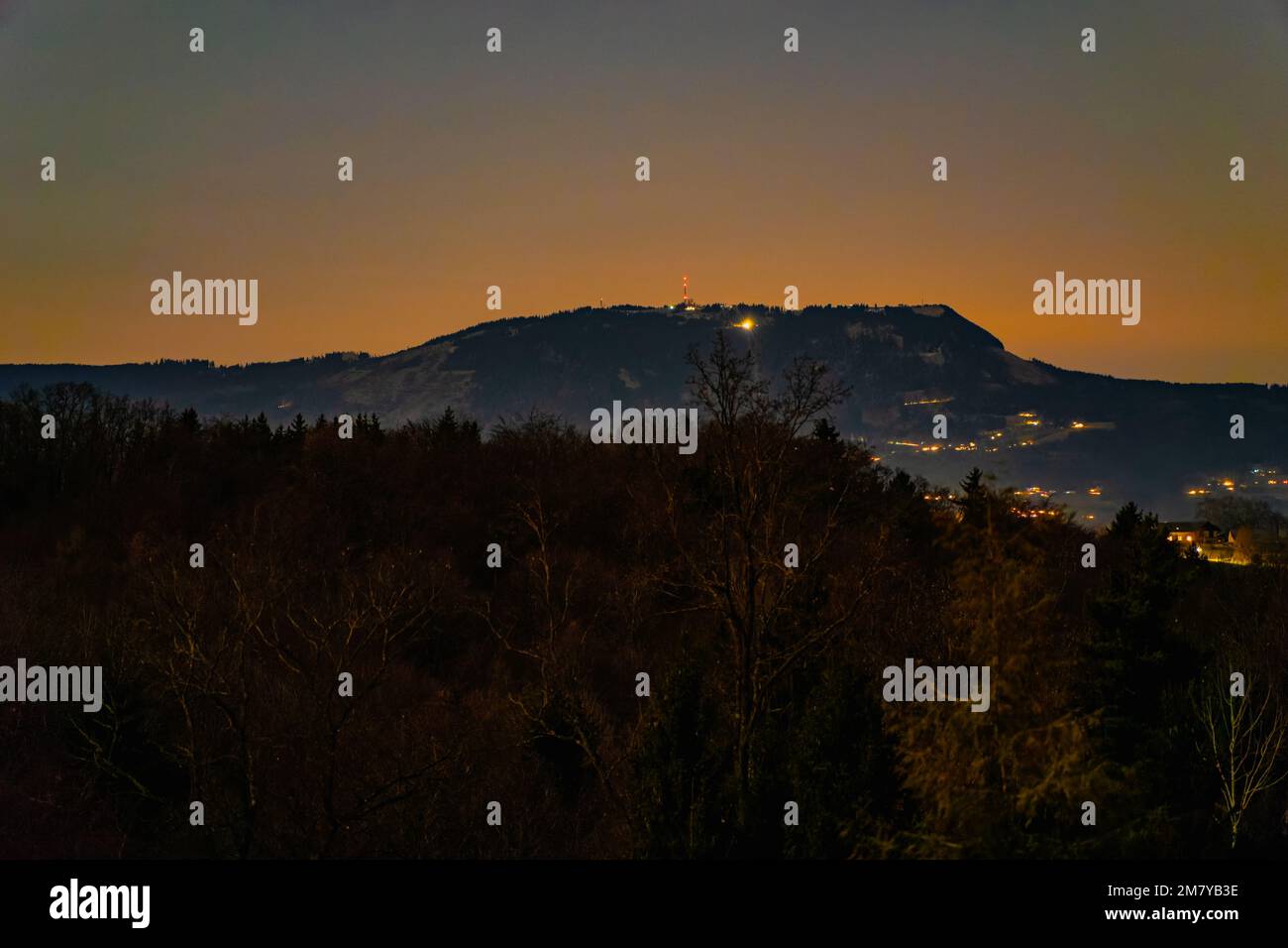 A beautiful view of sunset in Styria in Austria Stock Photo - Alamy