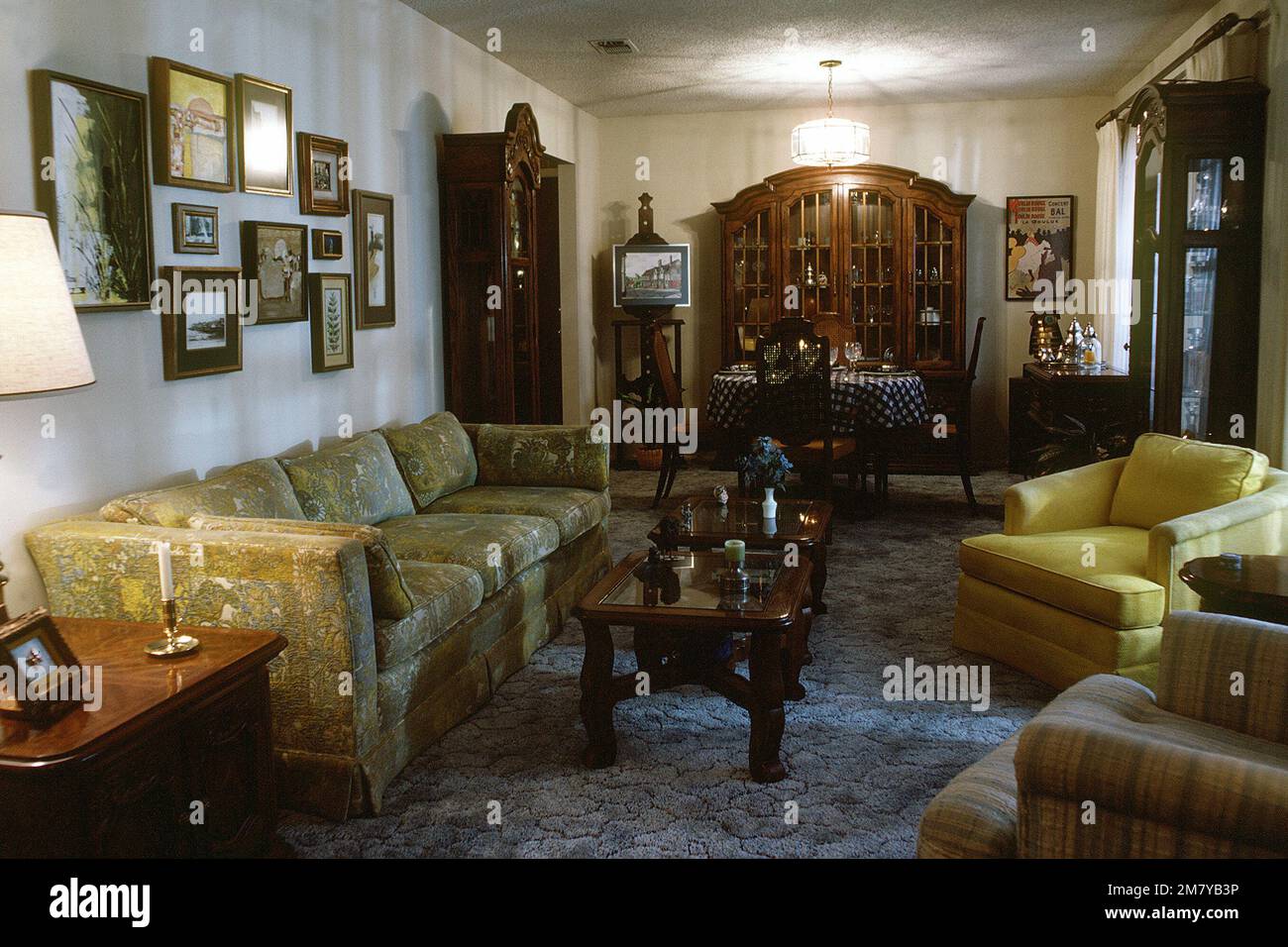 An interior view of the living room at the home of LT. COL. David C ...