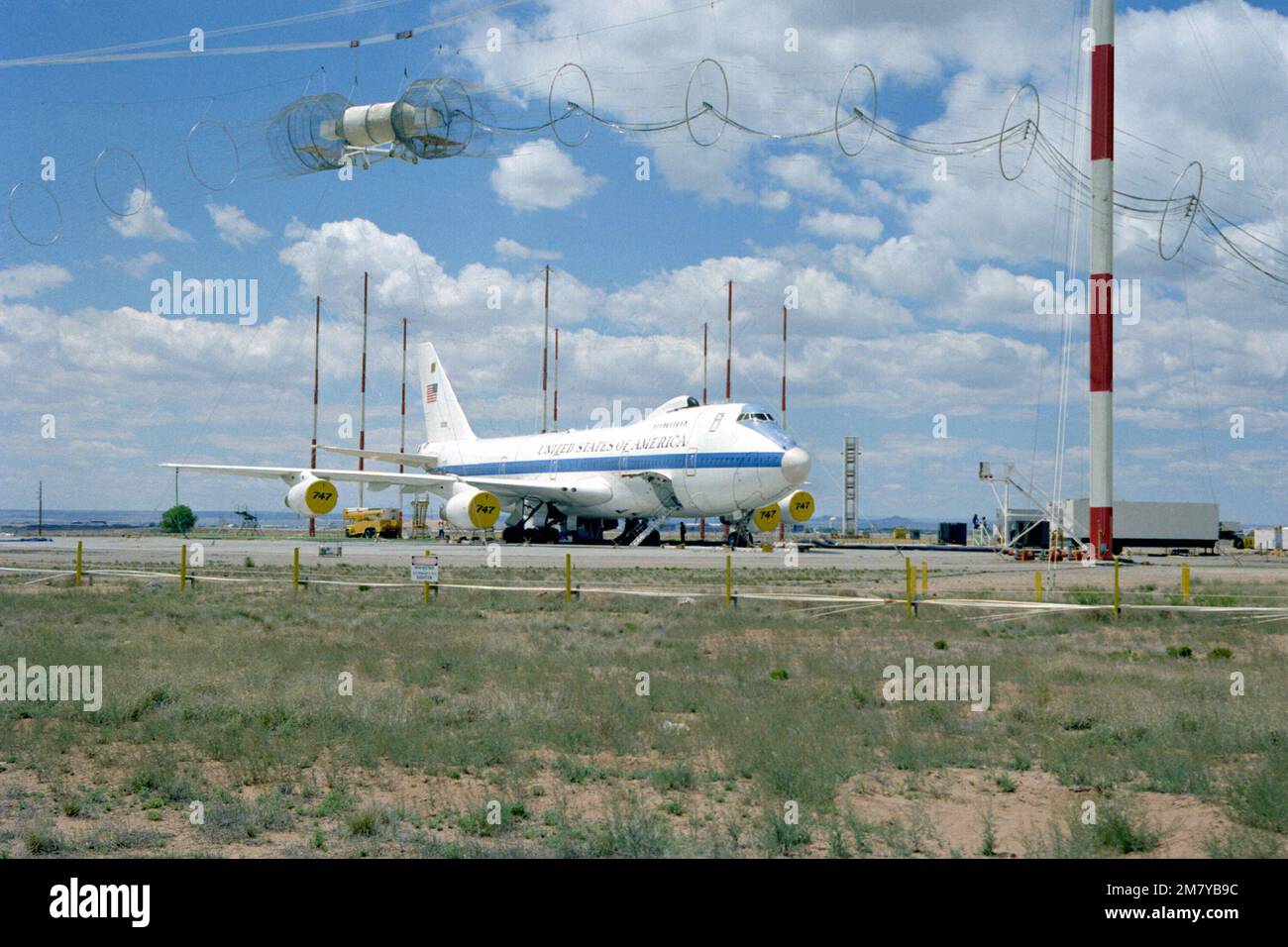 A right side view of the Airborne Command Post, and E4-B aircraft on an ...