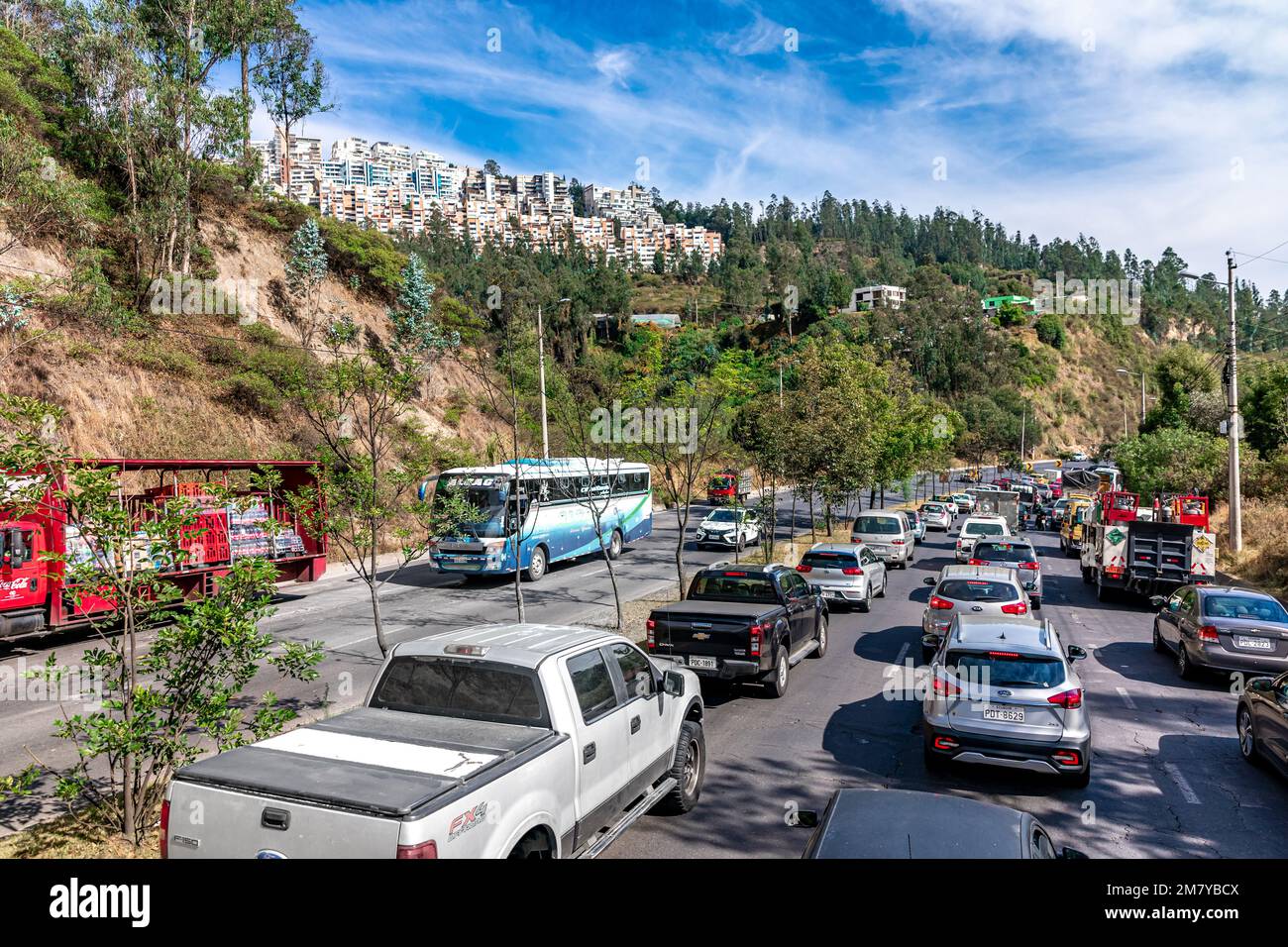 Quito, Ecuador - September 26, 2022: car traffic in city Stock Photo ...