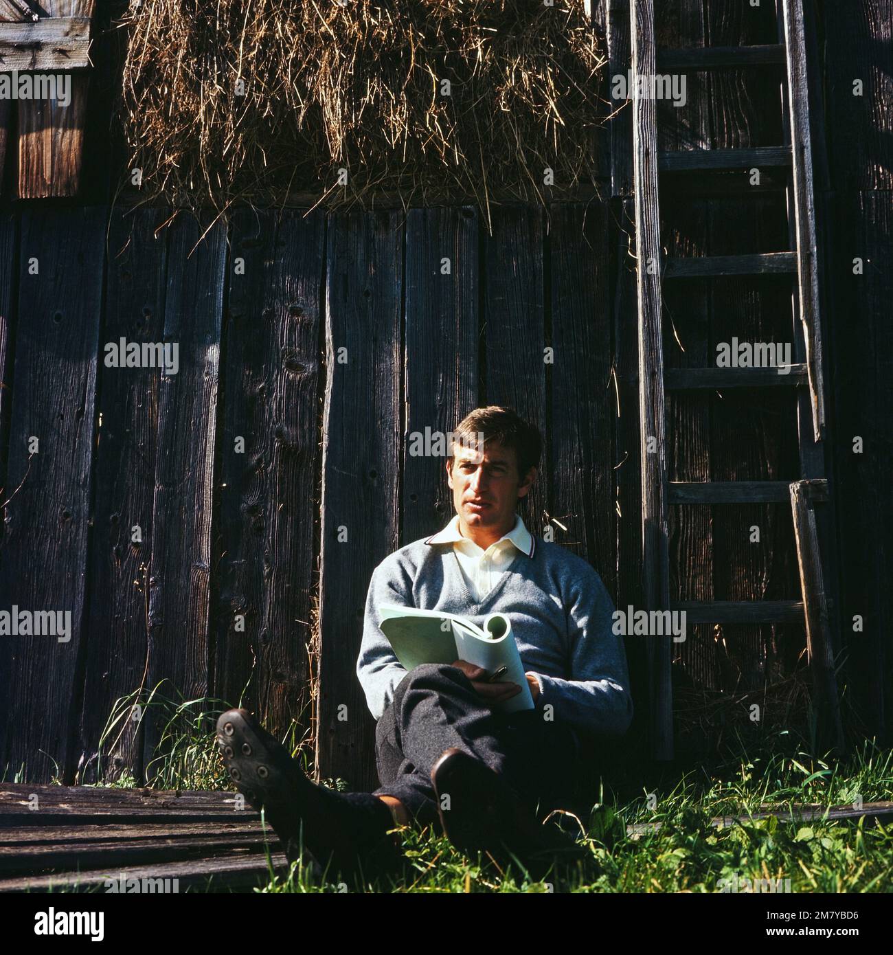 Siegfried Rauch, deutscher Schauspieler, lernt einen neuen Text in ...