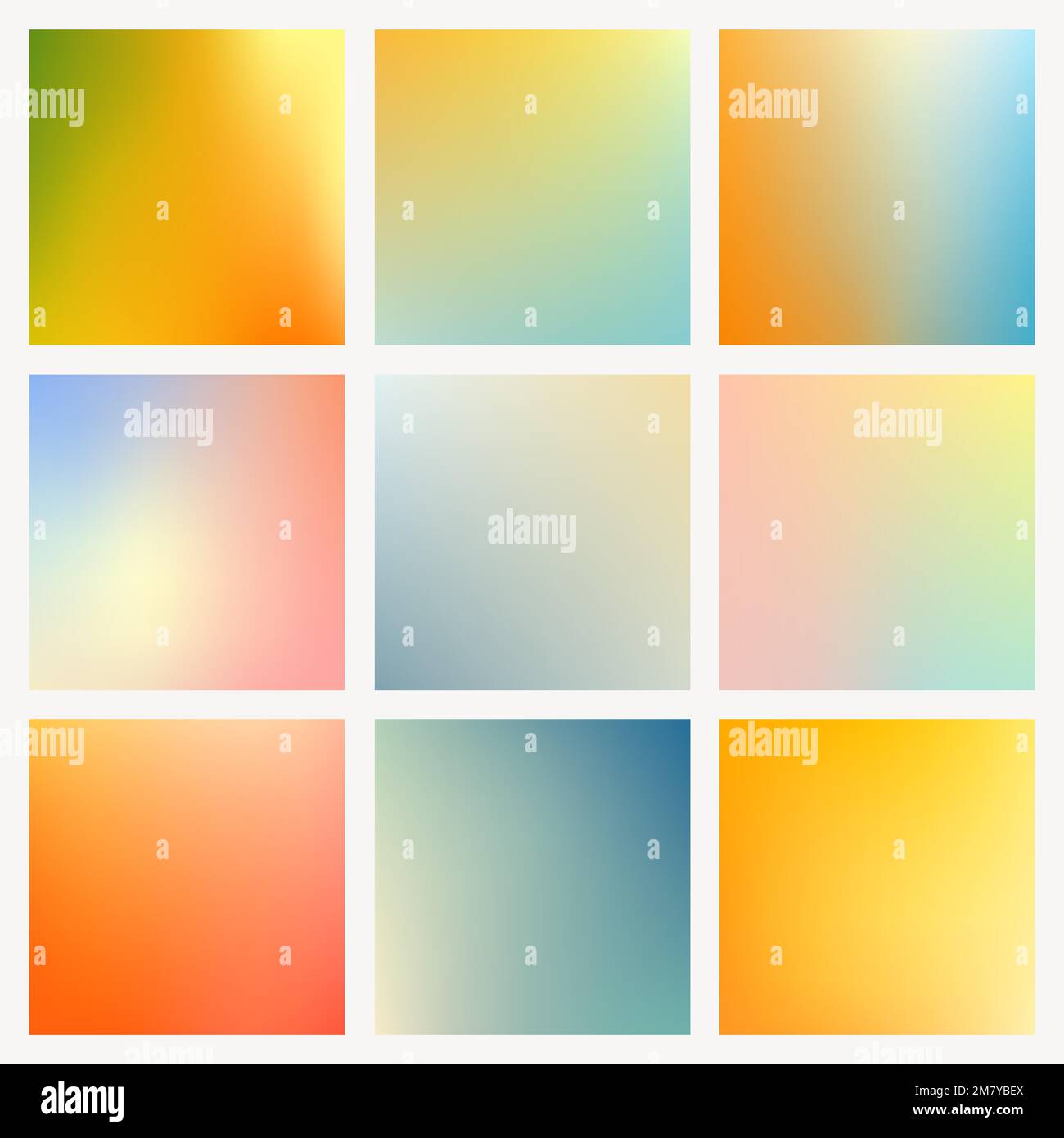 Bright summer gradient background vector set Stock Vector Image & Art ...