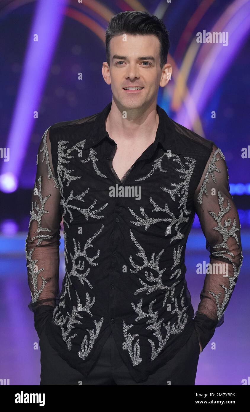 Brendyn Hatfield during a photo call for Dancing On Ice 2023 at the ITV ...