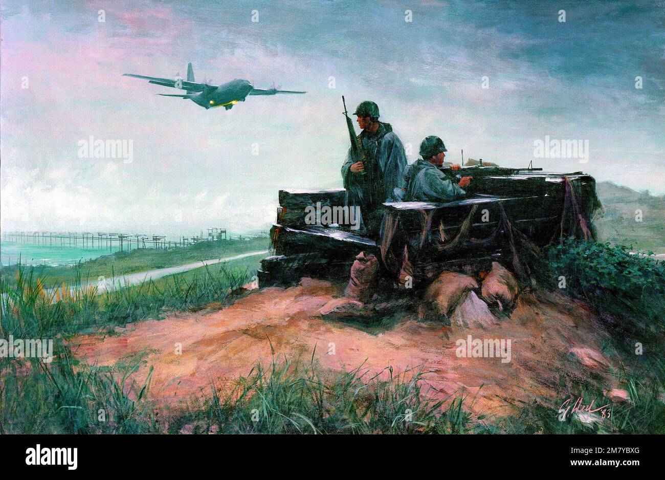 Artwork: "The Sentinels," Kunsan, South Korea Artist: Guy Deel U.S. Air Force Art Collection ...