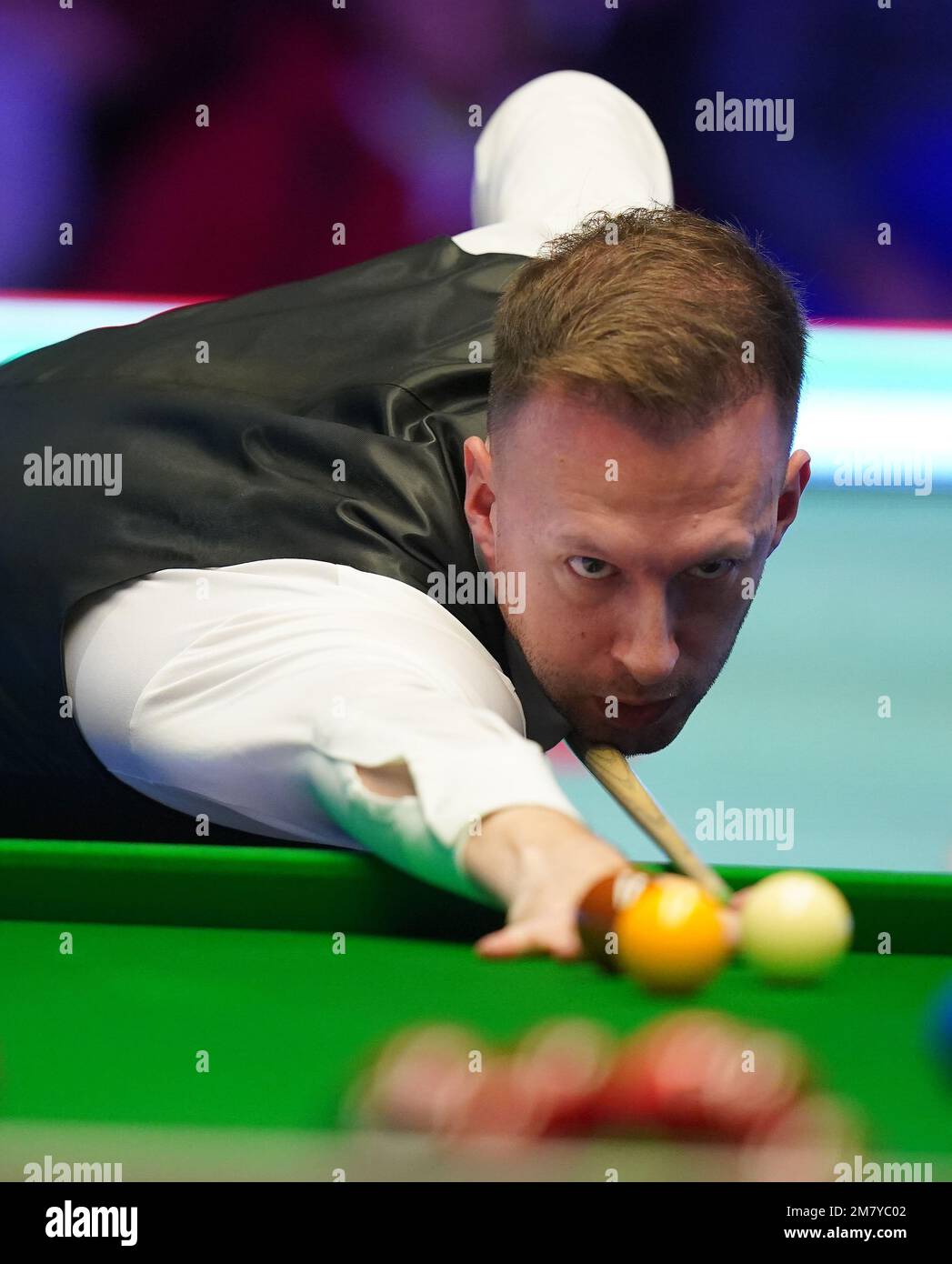 Judd Trump in action against Ryan Day during day four of the Cazoo ...