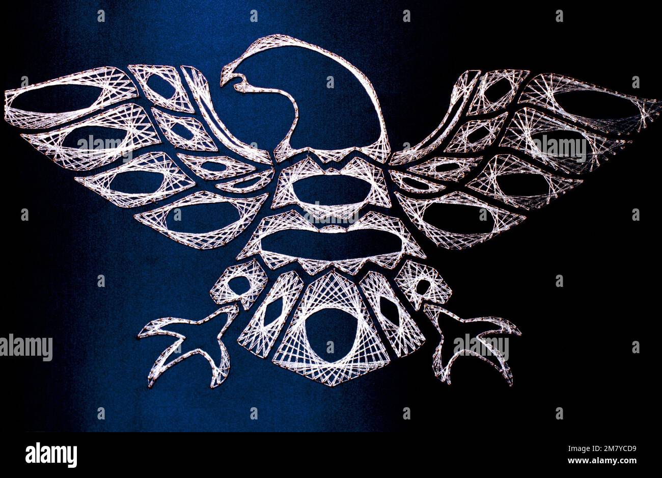 Artwork: "Eagle String Art" Artist: Willie Bond. Country: Unknown Stock ...