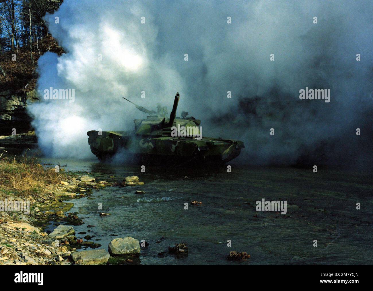 An M-1 Abrams main battle tank assigned to the 1ST Plt., Troop E, 2nd ...