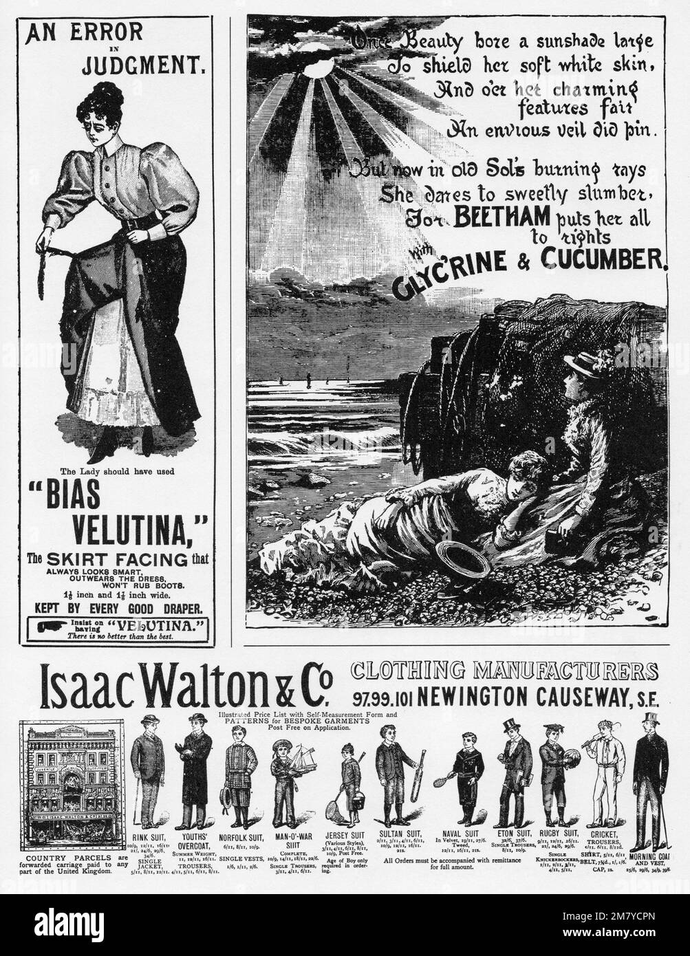 Victorian Newspaper Advertising c1890 for health and beauty products ...