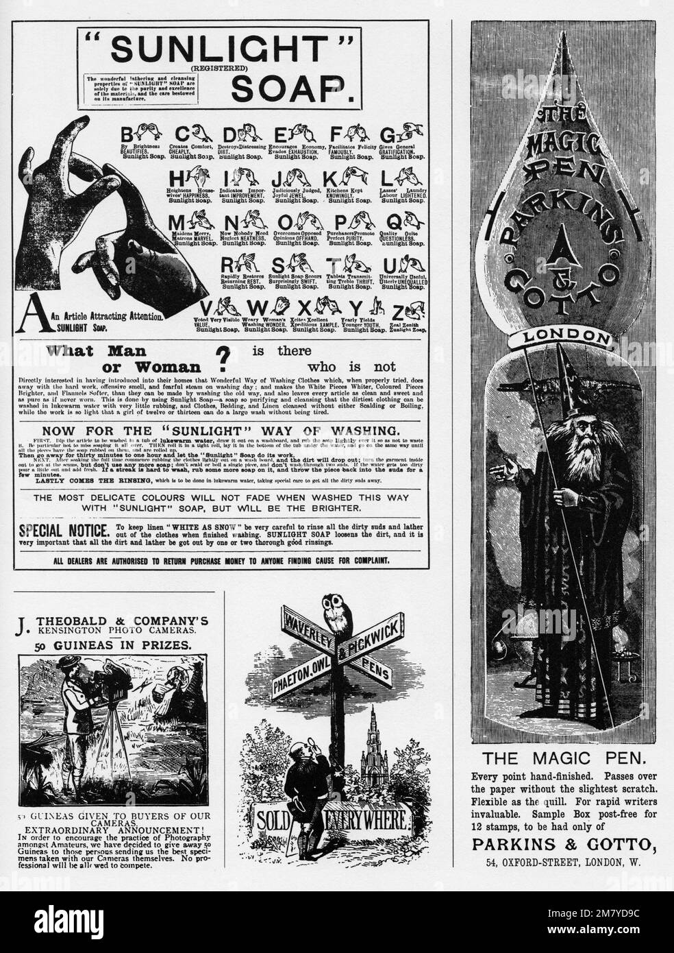 Victorian Newspaper Advertising c1890 for health and beauty products ...