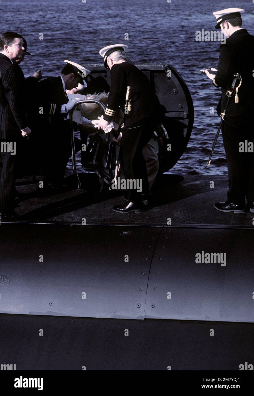Sen. John Tower, R-Texas, and his wife are escorted on a tour of the ...