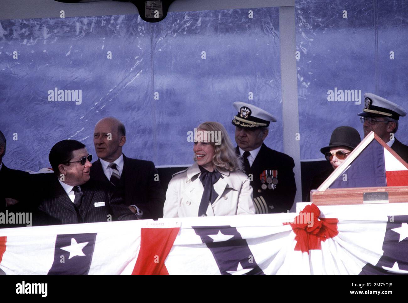 Sen. John Tower, R-Texas, and his wife are seated on the speakers ...