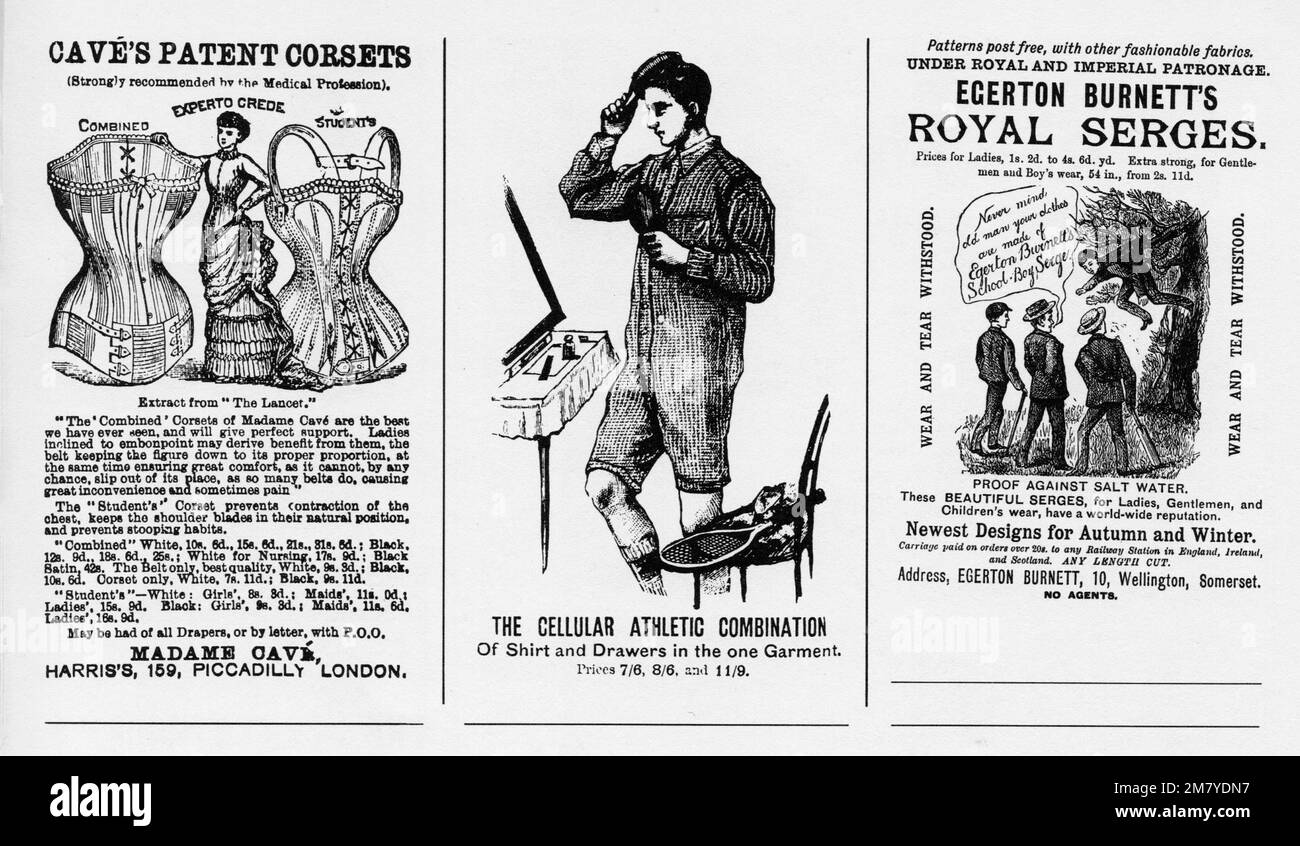 Victorian Advertising about c1890 Stock Photo - Alamy