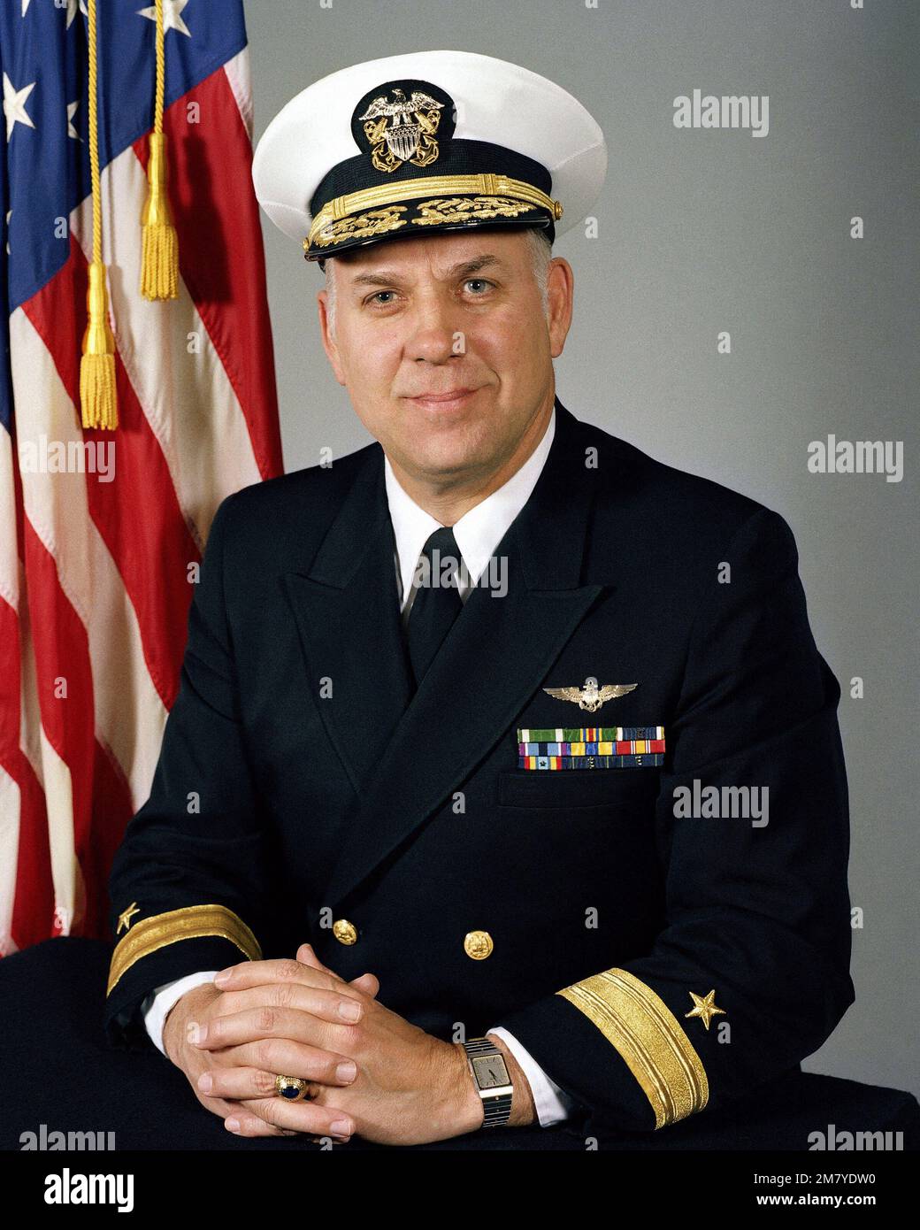 Commodore Dennis M. Brooks, USN (covered). Country: Unknown Stock Photo ...