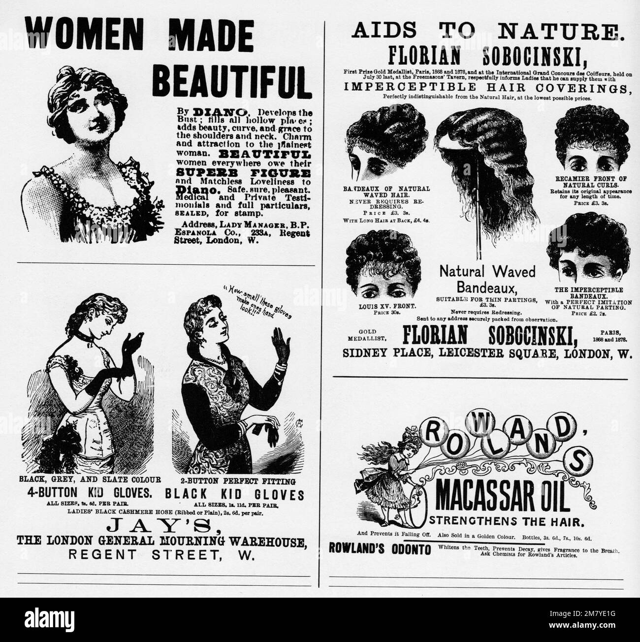 Victorian Advertising about c1890 Stock Photo - Alamy