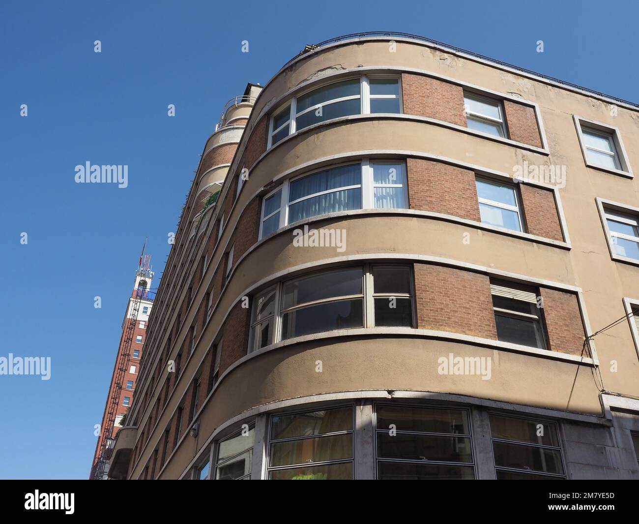 Torre Littoria skyscraper in Piazza Castello designed by Armando Melis ...