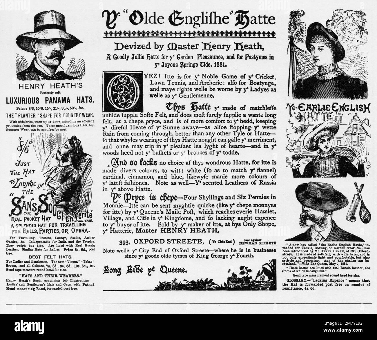 Victorian Advertising about c1890 Stock Photo - Alamy