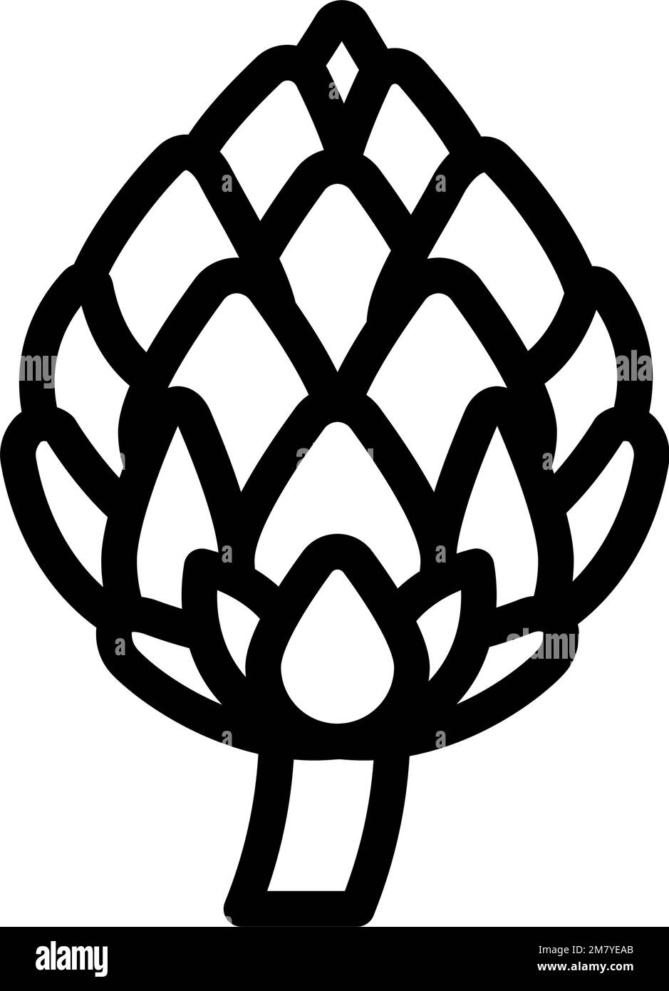 food artichoke line icon vector illustration Stock Vector Image & Art ...