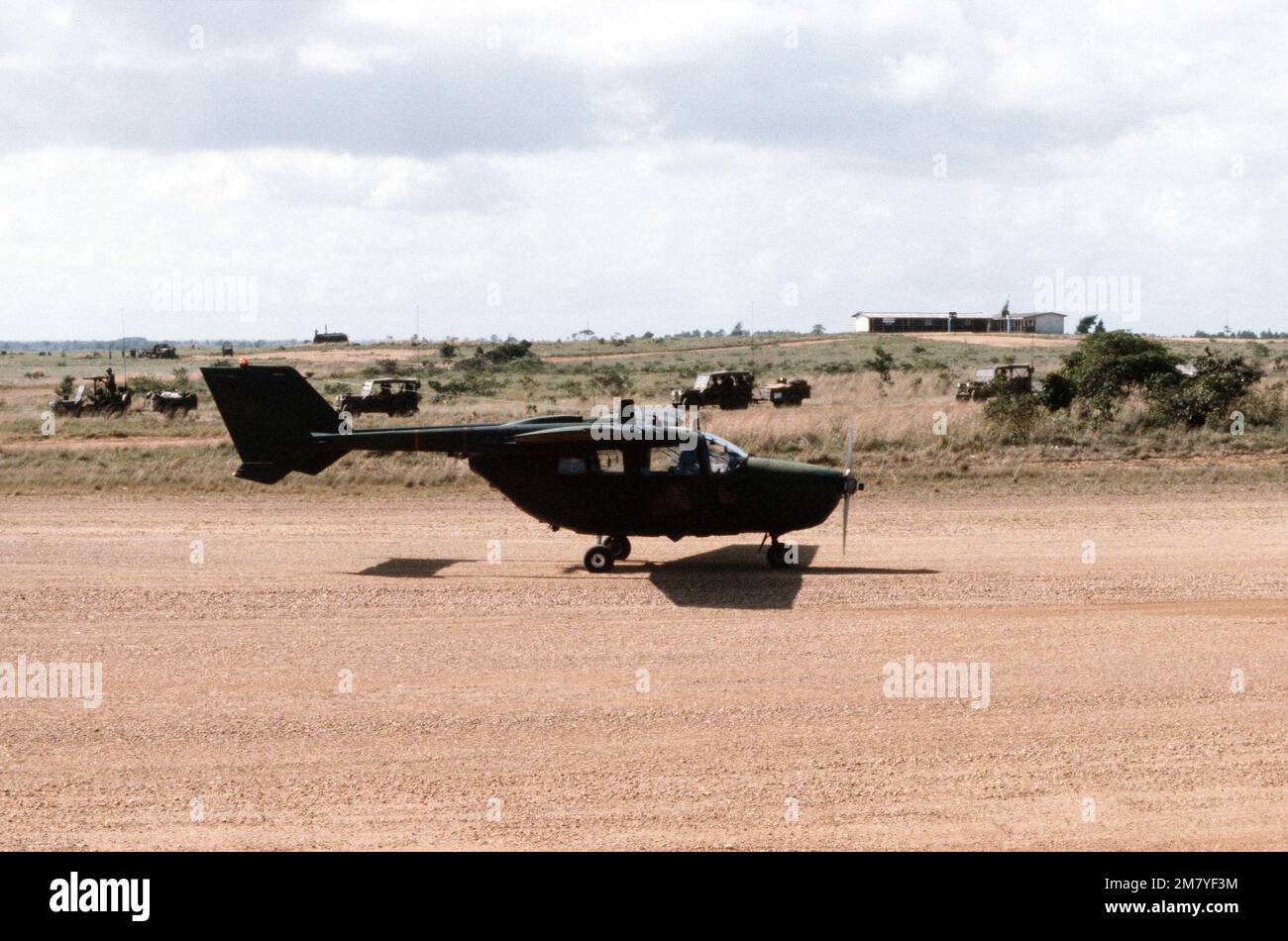 An O-2A observation aircraft from the 24th Composite Wing lands at the ...
