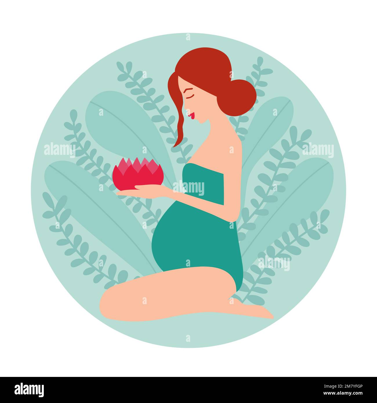 Vector Pregnant Woman Illustration Stock Vector Image And Art Alamy