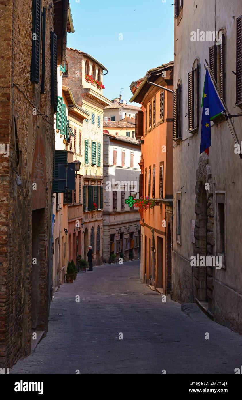 Montepulciano (Italy) - The medieval historical center of the hill city ...