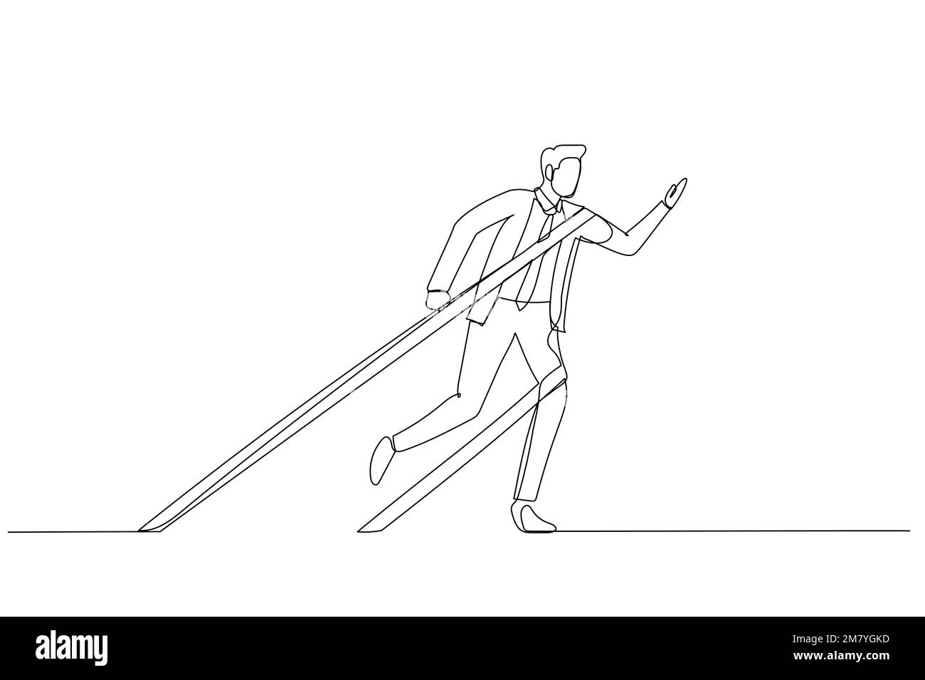 Drawing of businessman tied up with tape rope try to escape concept of ...