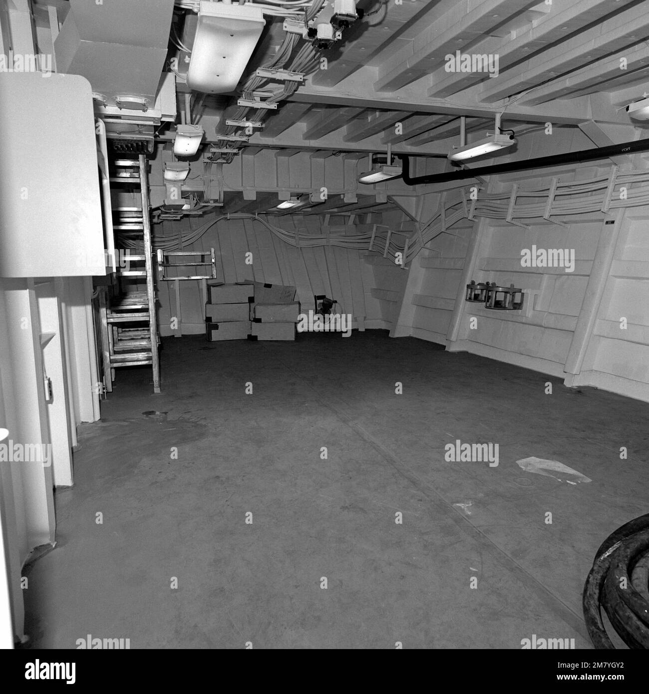 The tactical towed array sonar and bathythermograph room aboard the ...