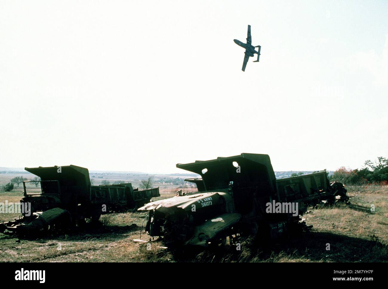 A ground-to-air view of an Air Force Reserve A-10 Thunderbolt II ...