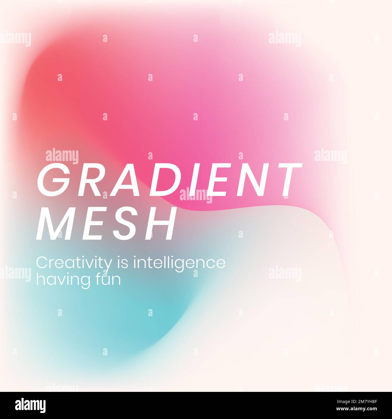 Aesthetic template vector in pastel mesh gradient for social media post ...