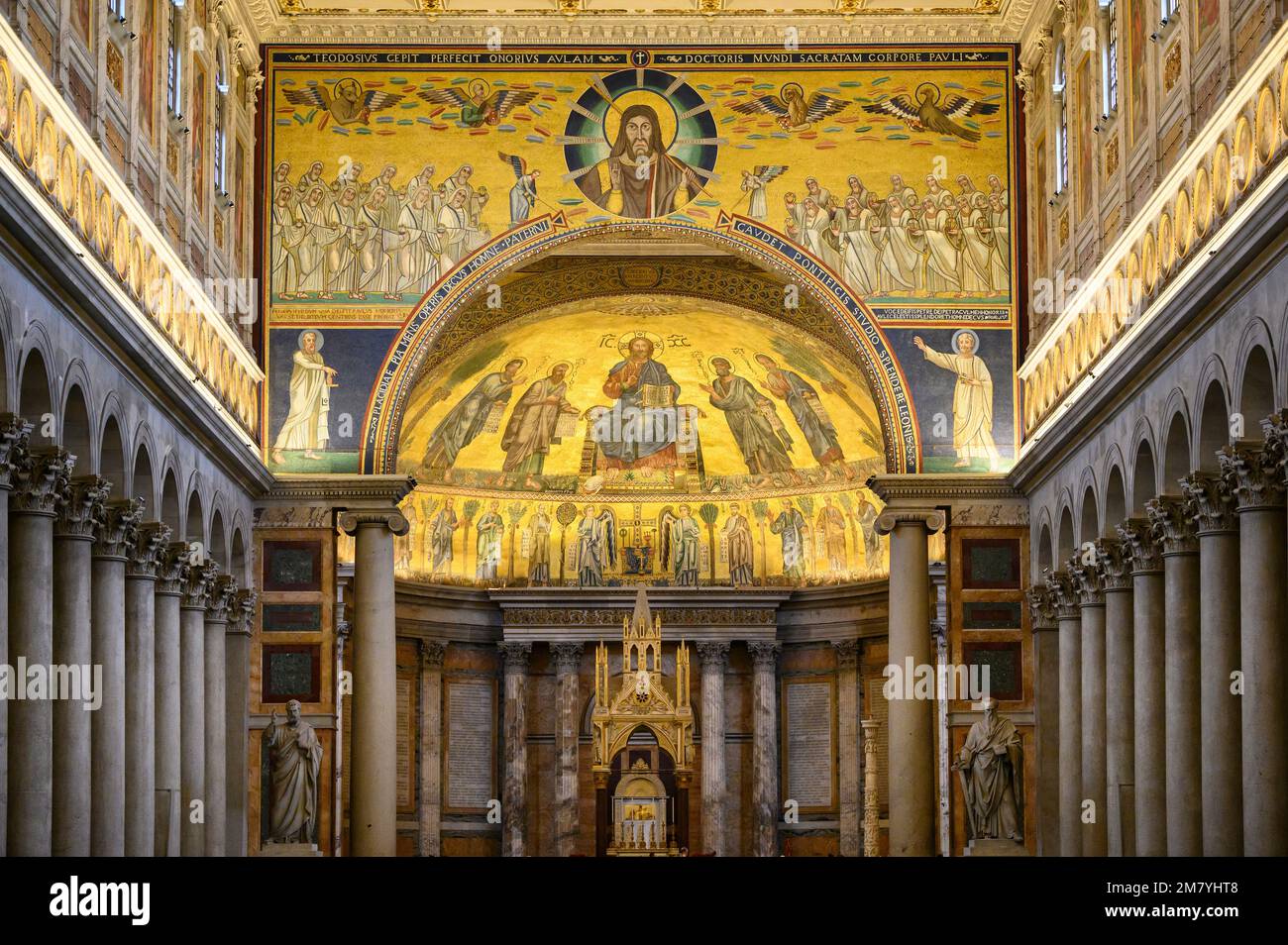 Rome. Italy. Basilica of Saint Paul Outside the Walls (Basilica Papale ...