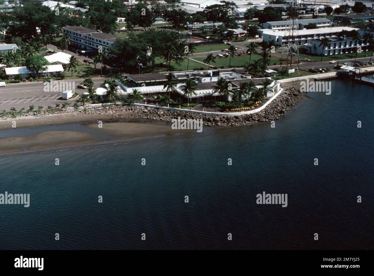 An aerial view of the Subic officer's club. Base: Naval Station, Subic ...