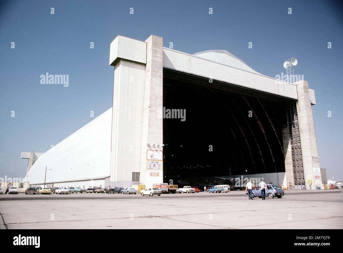 A front view of a hangar used by Patrol Squadron 46 (VP-46) and Patrol ...